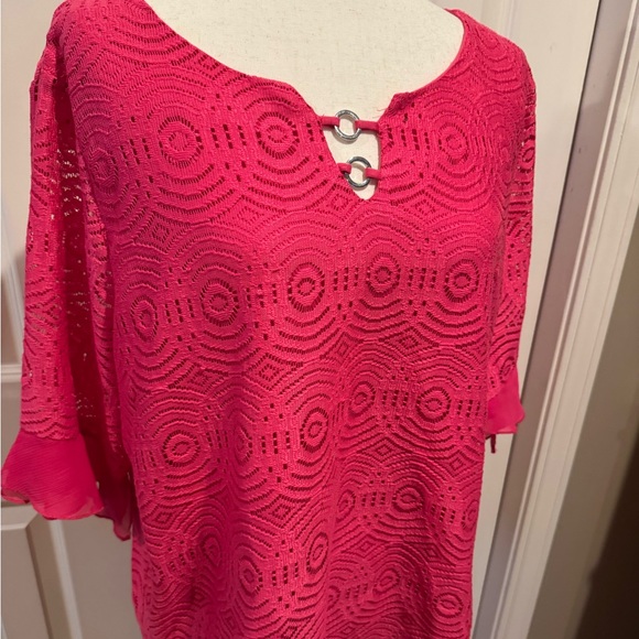 JM Collection | Tops | Jm Collections Top Pink Retro | Poshmark
